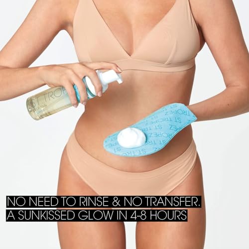 St.TropezZ Self Tan Purity Mini Kit, Travel Size, Bronzing Water Mousse 1.69 Fl Oz, Tanning Water Face Mist 0.47 Fl Oz and Applicator Mitt, Vegan, Natural & Cruelty Free