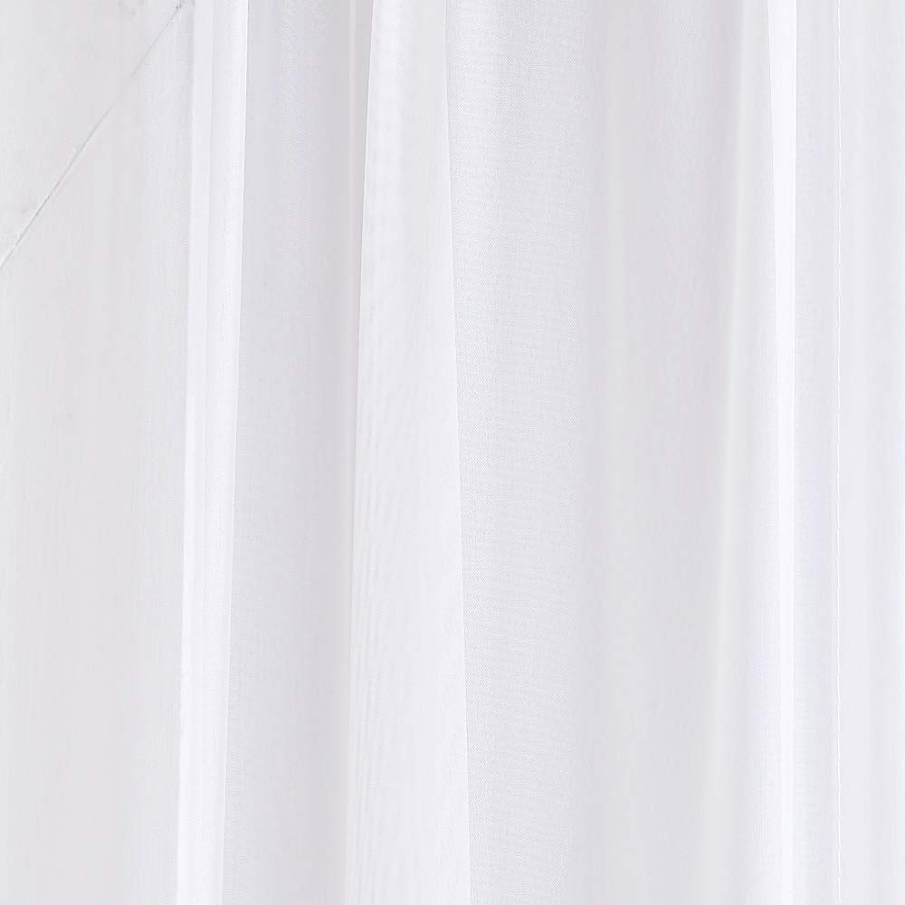 WARM HOME DESIGNS 4 Yards Long White Fabric by The Yard. Our 55" Wide Sheer Bulk Fabric is Great for Bed Canopy Curtains, Wedding Arch Decorations, Window Scarves or Curtain Backdrop. AF White 144"