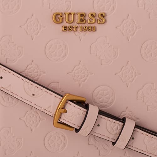 GUESS womens Noelle Double Zip Crossbody, Light Rose Logo, one size US