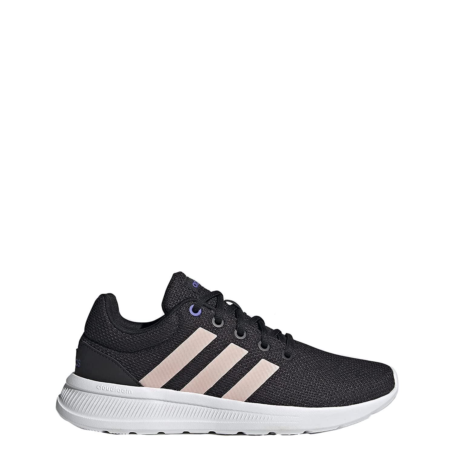 adidas Women's Lite Racer CLN 2.0 Running Shoe, Black/Vapour Pink/Sonic Ink, 8.5