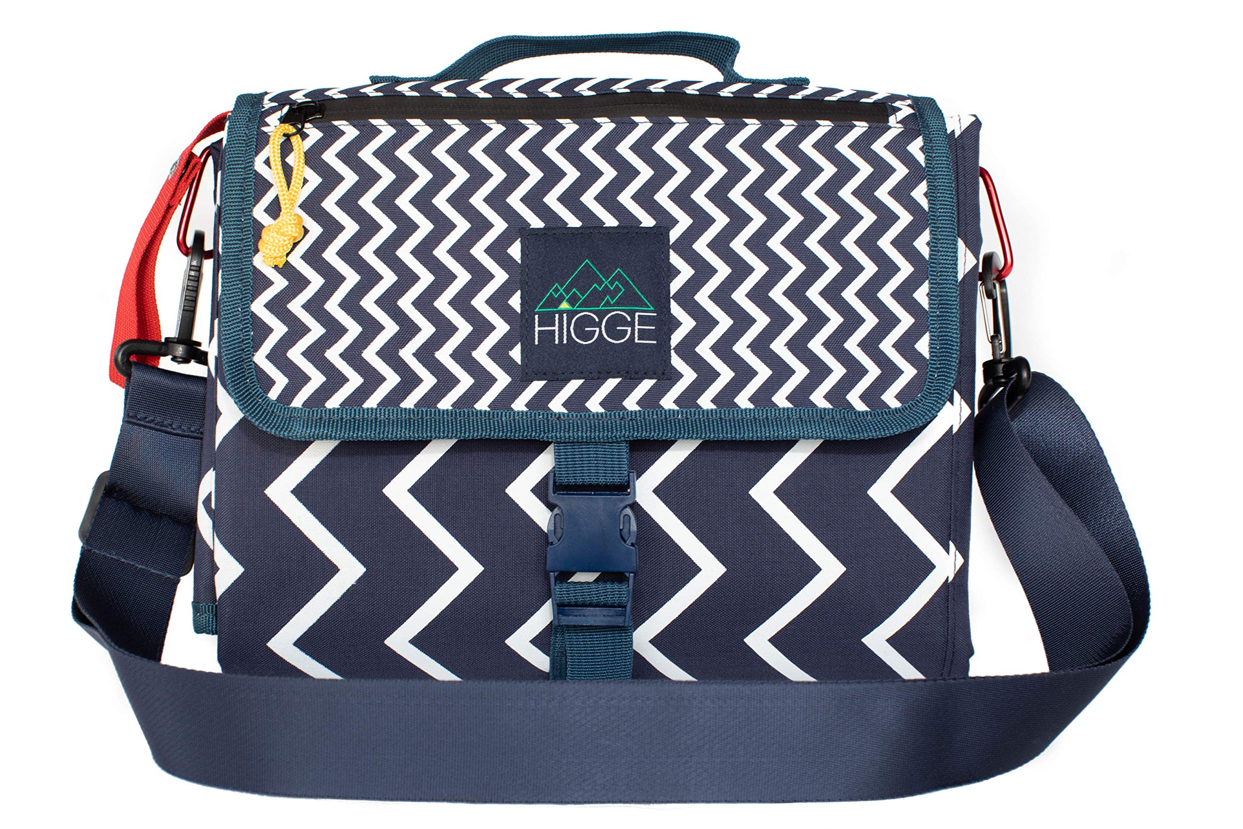 Higge Large Portable Baby Diaper Changing Pad Station, Diaper Clutch for Moms and Dads - Great for Toddlers, Babies and Newborns - Simple Scandinavian Design with Padded Mat, and Storage.