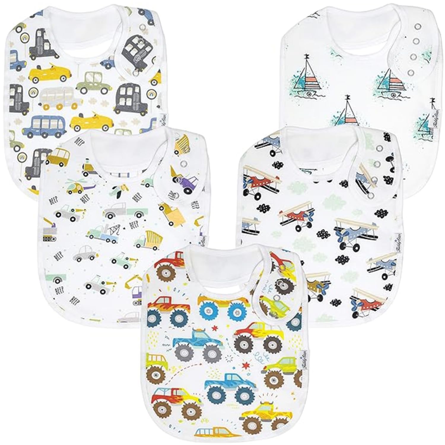 KiddyStar Organic Baby Bibs – Soft, Absorbent Cotton Bandana Bibs for Drooling & Teething – Adjustable & Stylish Baby Gift