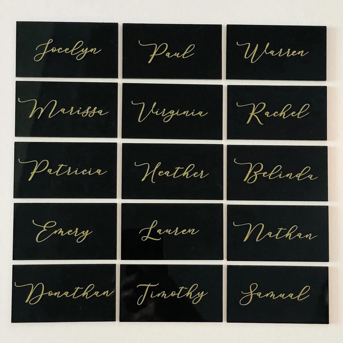 50Pcs Black Acrylic Table Place Card for Wedding DIY Table Seating Cards Wedding Supplies Decoration