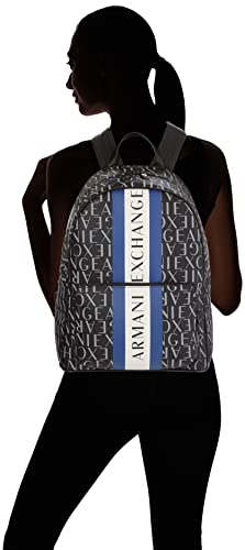 A|X Armani Exchange All-Over Logo Eco-Leather Backpack, Black