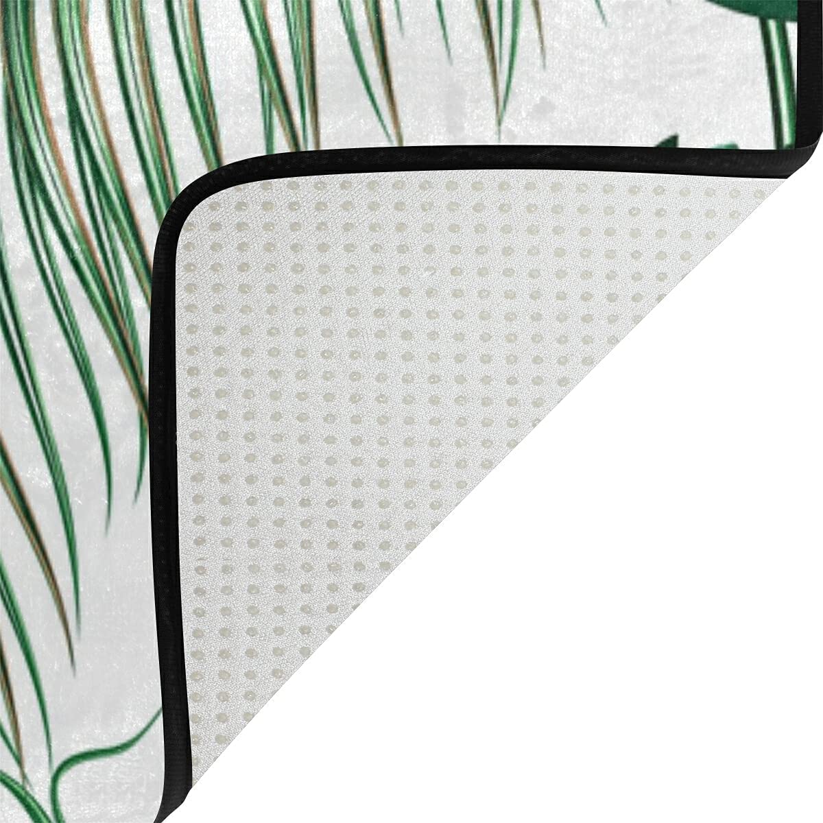 ALAZA Tropical Palm Tree Leaves Leaf Green Area Rug Rugs for Living Room Bedroom 7' x 5'