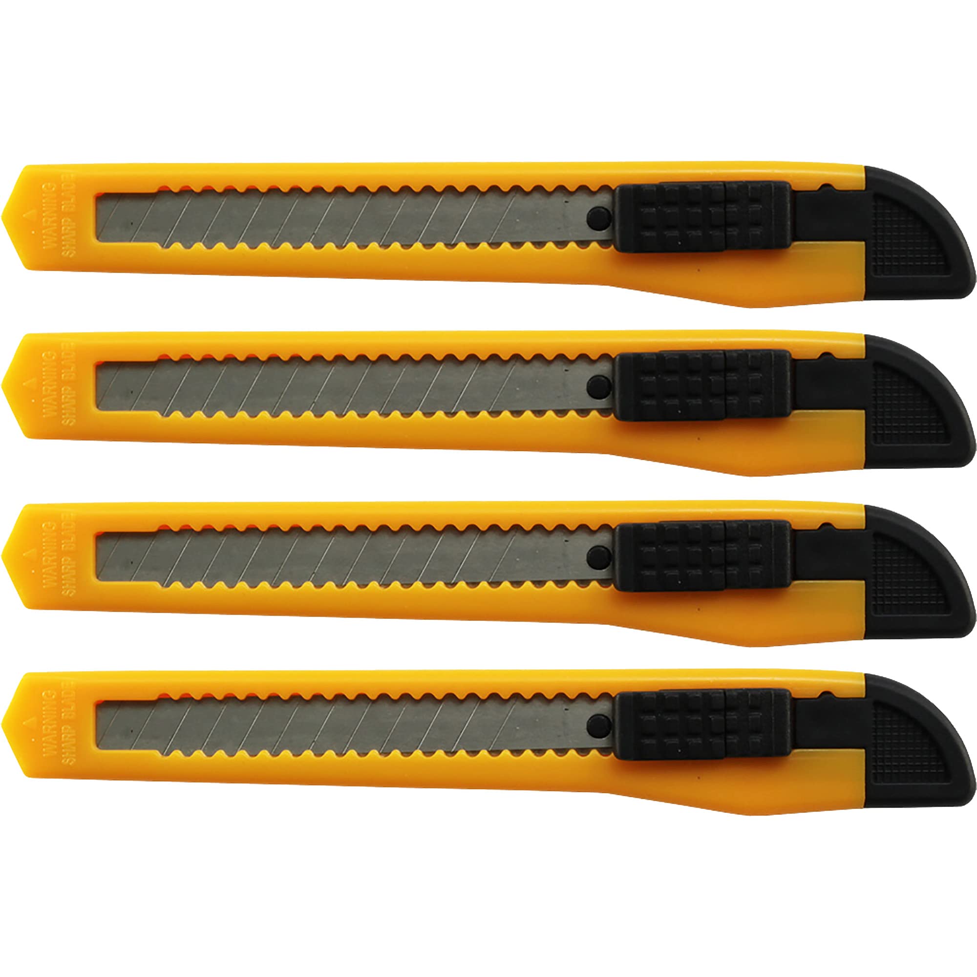 4 UTILITY KNIFE SET BOX CUTTER SNAP-OFF RAZOR BLADES