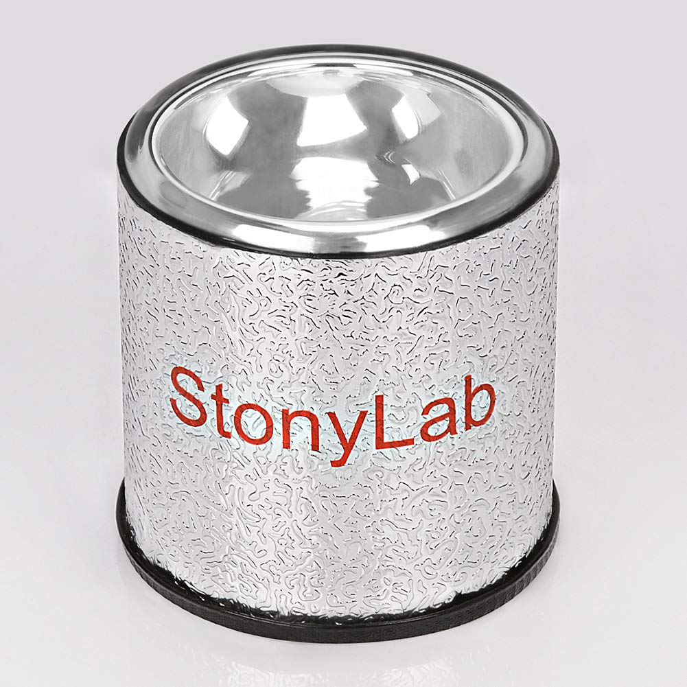 StonyLab Dewar Flask, Hemispherical Borosilicate Glass Dewar Flask with Aluminum Base, 90mm Interior Depth and 94mm Interior Diameter for Laboratory - 250ml
