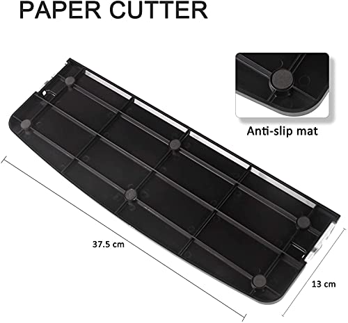 A4 Paper Cutter,Paper Trimmer Guillotine with Automatic Security Safeguard Scrapbooking Tool for Cutting Paper Photographs or Labels Office Home Manual, Black