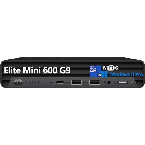 HP Elite Mini 600 G9 MFF Business Desktop Computer, 13th Gen Intel 14-Core i5-13500T (Beat i7-12700T), 4GB DDR5 RAM, 1TB PCIe SSD, WiFi 6, Bluetooth, Keyboard and Mouse, Windows 11 Pro, Tichang
