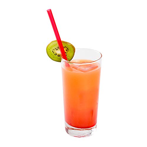AmerCare 9 Inch Giant Red Poly Wrapped Straws, Case of 7200