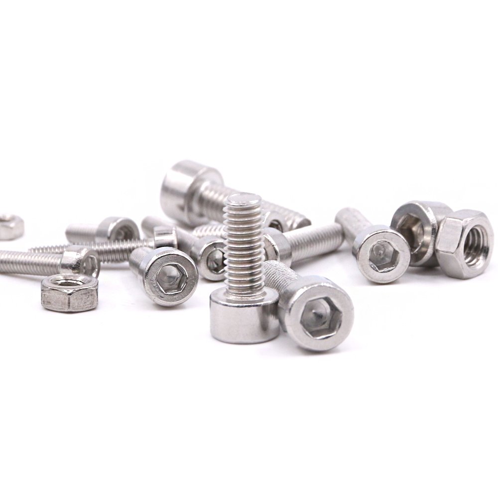 Hilitchi 510pcs M3 M4 M5 Stainless Steel Hex Socket Head Cap Bolts Screws Nuts Assortment Kit - 304 Stainless Steel (Hex Socket)