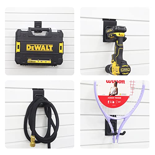 ATOOLA Slatwall Helmet Hanger, Adjustable 4 Inch Slatwall Hooks with Lock