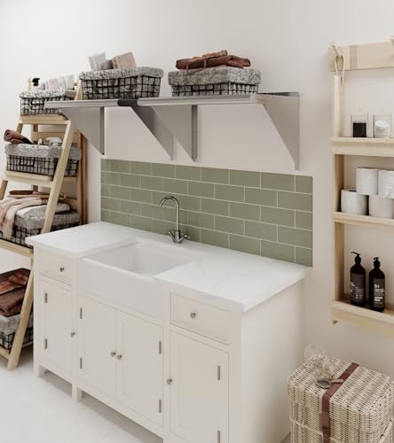 AmGood 24" Long X 16" Deep Stainless Steel Wall Shelf | NSF Certified | Appliance & Equipment Metal Shelving | Kitchen, Restaurant, Garage, Laundry, Utility Room