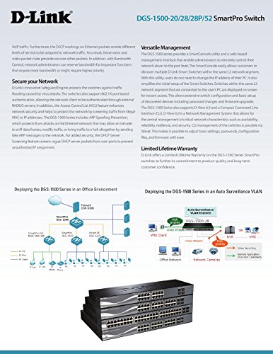D-Link Systems, Inc. SmartPro Layer 3 Switch (DGS-1500-20)