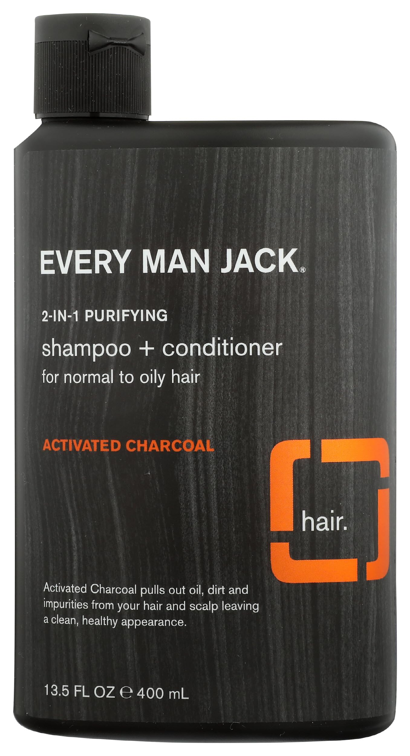 Every Man Jack Activated Charcoal Purrifying 2 In 1 Shampoo + Conditioner -13.5oz, 13.5 Oz