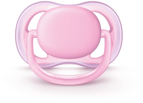 Philips AVENT Ultra Air Pacifier 0-6 Months, Pink/Peach, 4 Pack, SCF245/40