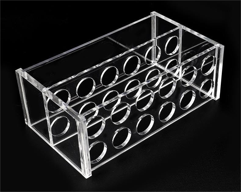 Driak Two Layers 12 Sockets Plastic Test Tubes Rack Testing Tubes Holder Used for 25ml Centrifuge Tube