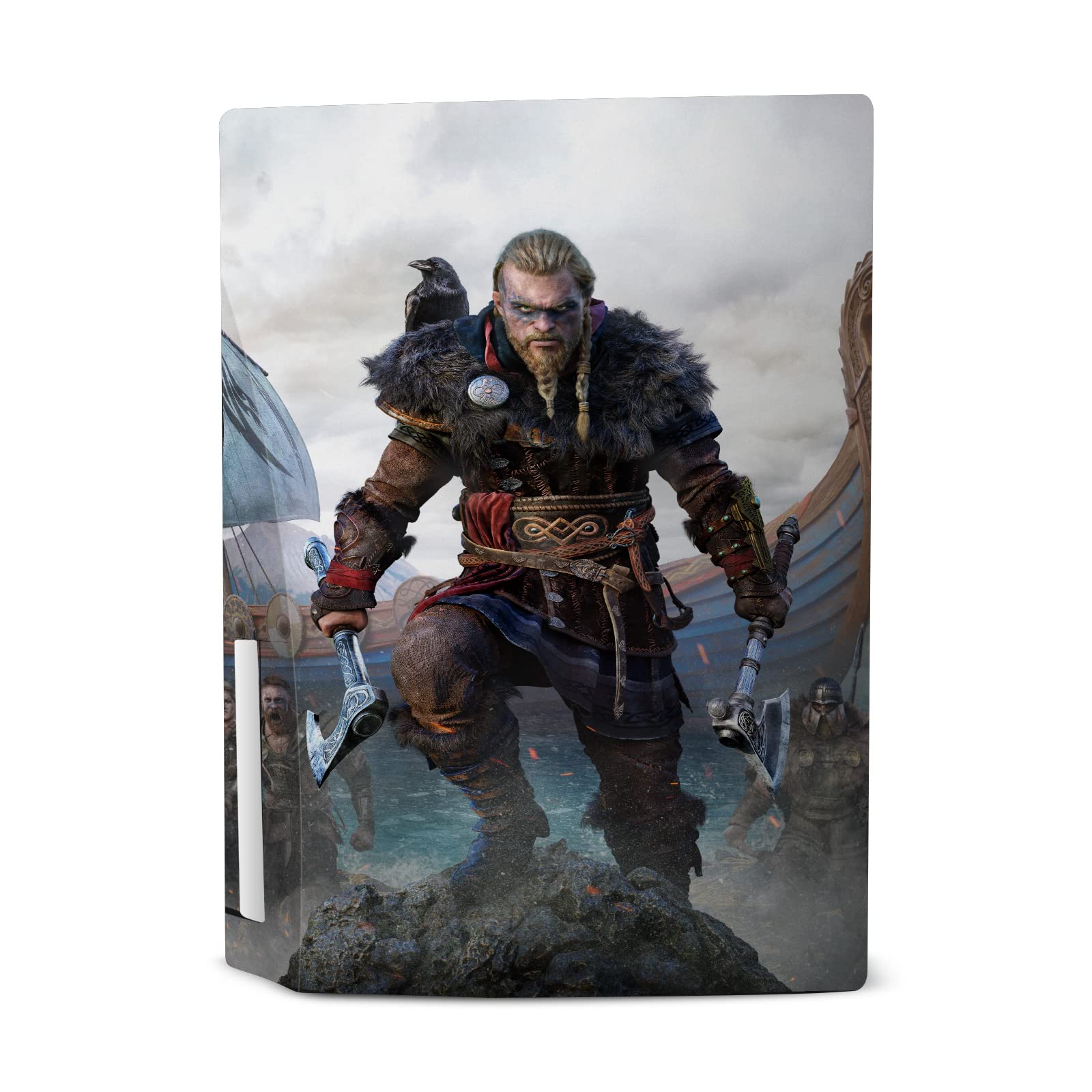 Head Case Designs Officially Licensed Assassin's Creed Male Eivor 2 Valhalla Key Art Matte Vinyl Faceplate Sticker Gaming Skin Decal Cover Compatible With Sony PlayStation 5 PS5 Disc Edition Console