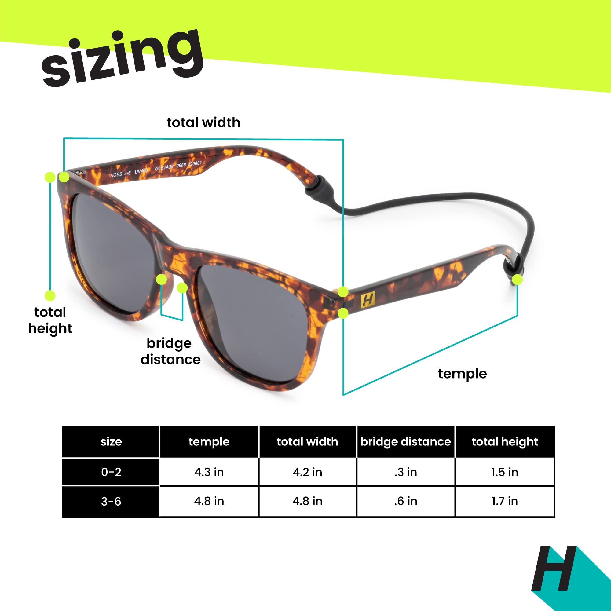 Hipsterkid Sunglasses for Kids Toddler Polarized Sunglasses Shatter-Resistant Lenses and Stay-On Strap 100% UV Protection Christmas Gift (Tortoise, 3-6 Years)