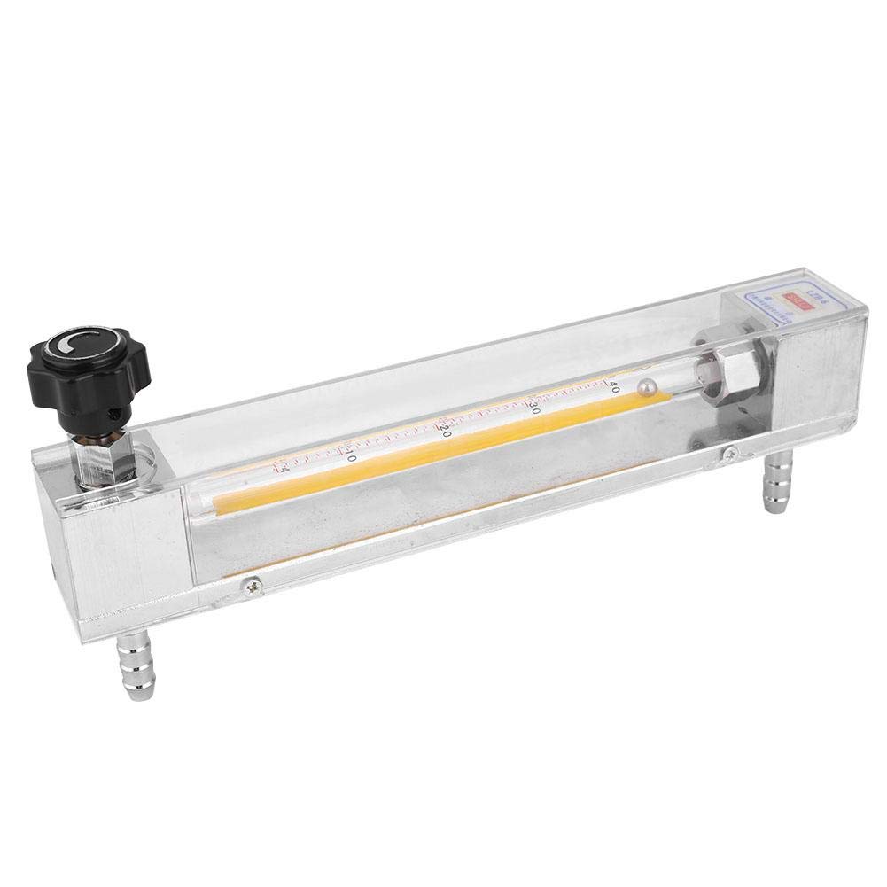 Water Liquid Flowmeter, LZB-6 Anticorrosion Glass Rotor Liquid Water Flow Meter for Acid & Alkaline Liquid 4-40L/H 1 MPa Suitable for Liquid, Acid, Alkaline Liquid
