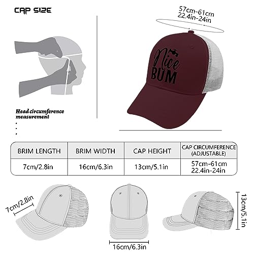 Alices bumm Golf hat Baseball hat for Women Chestnut red Funny Hats Gifts for Boyfriends Cycling Cap