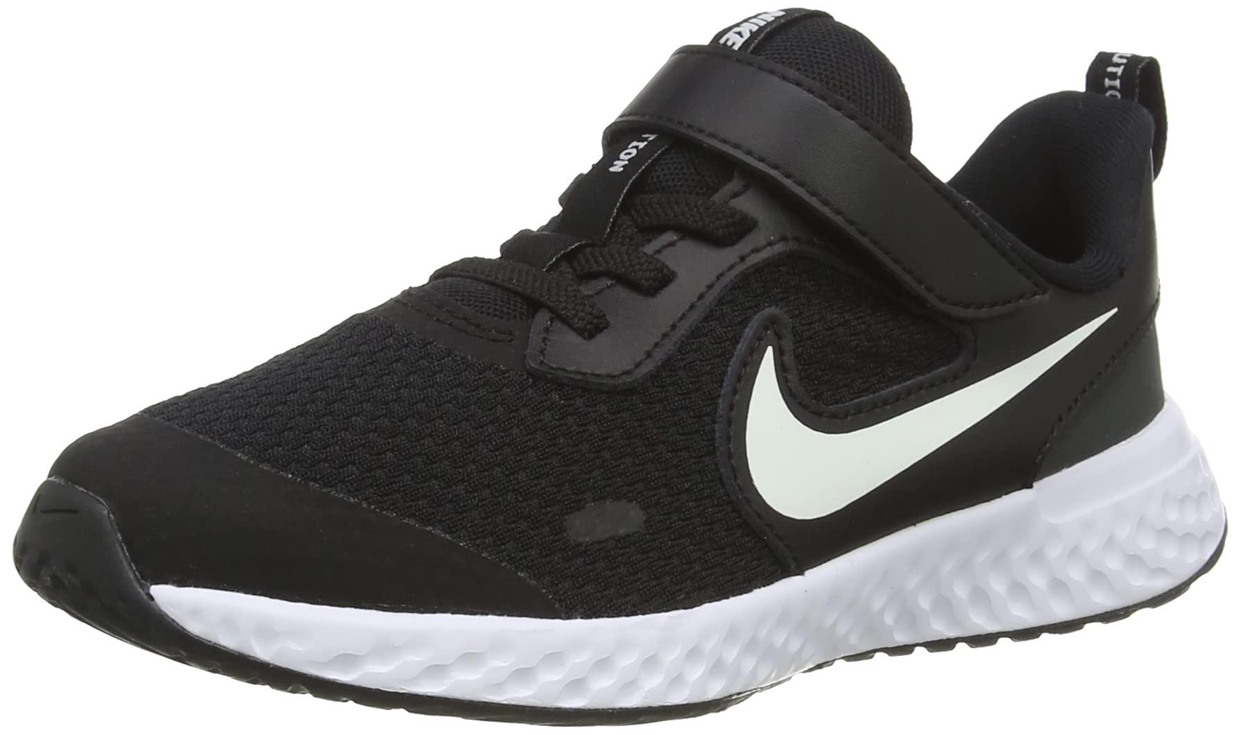 Nike Baby Boys Revolution 5 Toddler Velcro Running Shoe, Black/White-Anthracite, 5 Infant