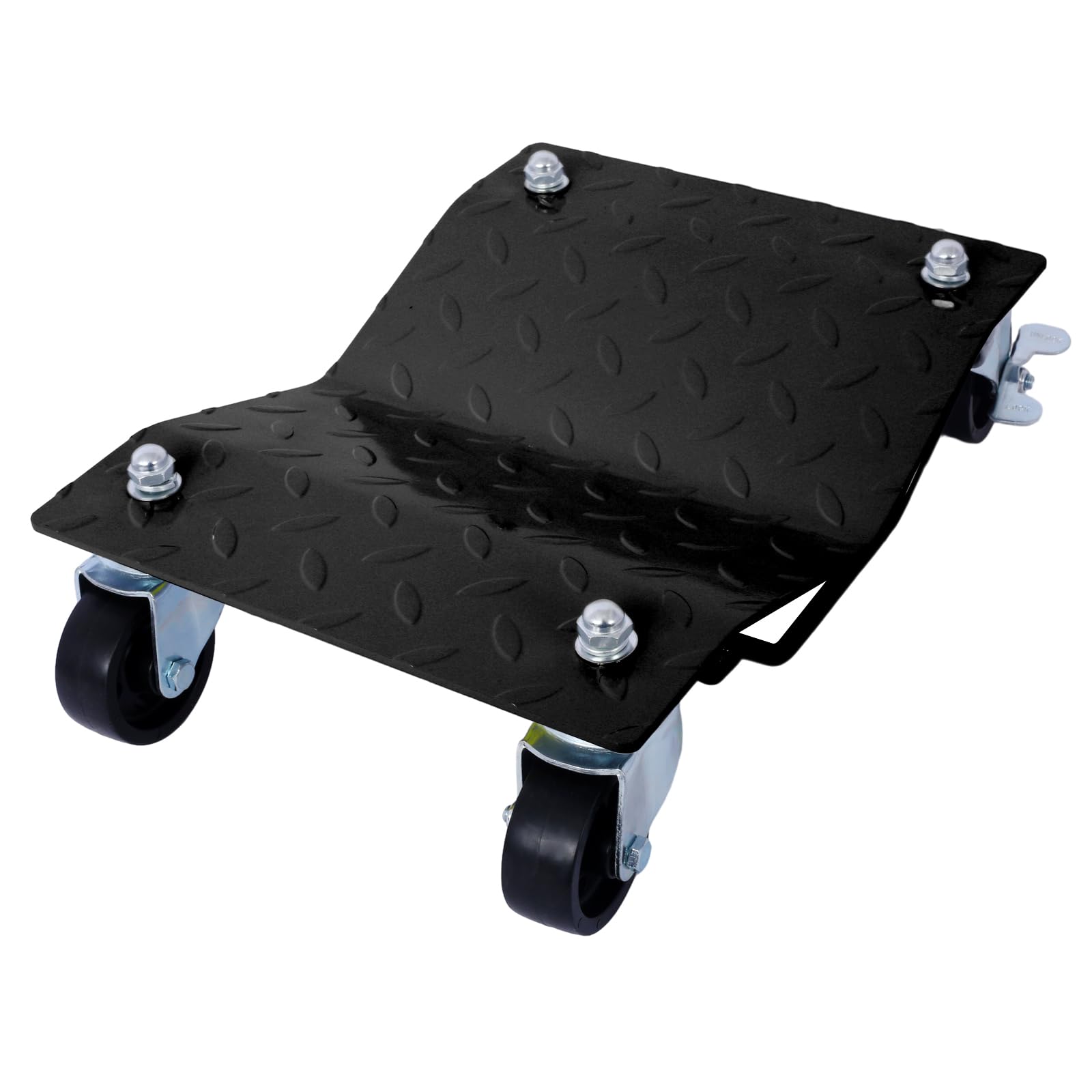 4 Pcs Heavy Duty Car Wheel Dolly Set - 4 Tire Wheel Dollies with 6000lbs Capacity - Black