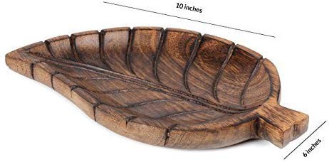 S.B.ARTS Wooden Handcraved Tray-Tray for Tea Coffee Cups-Dining Table Decor Accessories-Vanity Organizer-Home Decor- Kitchen Countertops Living Room-Ideal Gifts for Loved Ones- Brown