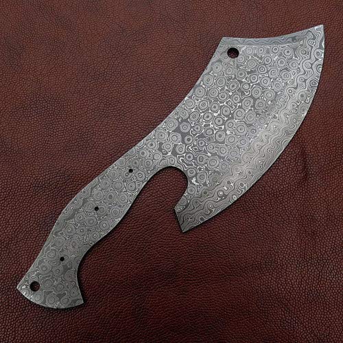 Damascus Steel Blank Blade Custom Handmade 10.5" Damascus Chef Cleaver Knife Blank Blade for knife making