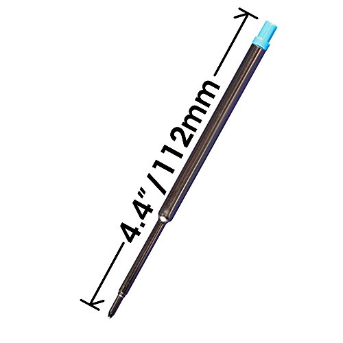 Jaymo Replacement for Waterman 834264 - Measures 4.4 in / 112 mm Long - Ballpoint Pen Refill - 2 Blue