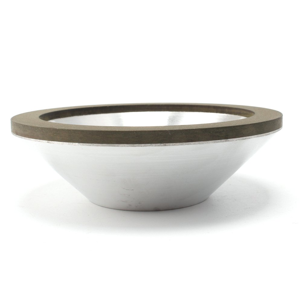 4"inch Resin Bonded Flaring Cup Diamond Grinding Wheel For Carbide Metal 240 Grit 75% (100x32x20x10x3mm )
