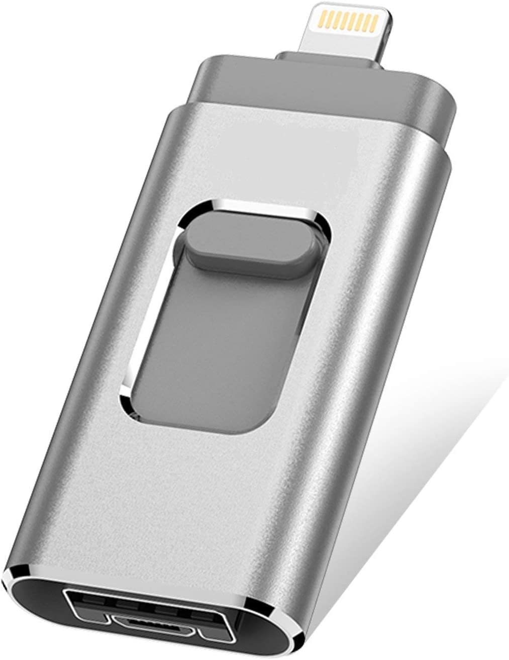 512GB USB Flash Compatible with iPhone iPad & PC, 3-in-1 USB A Micro USB & iPhone Connector Thumb Drive Memory Stick