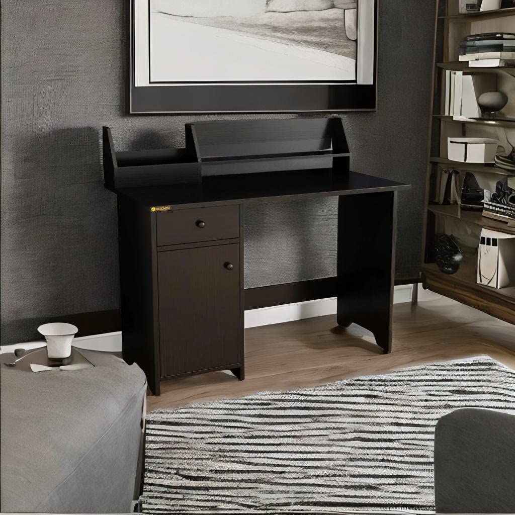 ALISENED Computer Desk with Drawers and Hutch,Small Home Office Desk,Wood Desk Executive Desks with Storage Shelf, Writing Desk with File Drawer for Bedroom Small Space