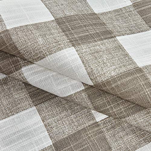 Premier Prints Buffalo Plaid Slub Canvas Ecru, Fabric by the Yard