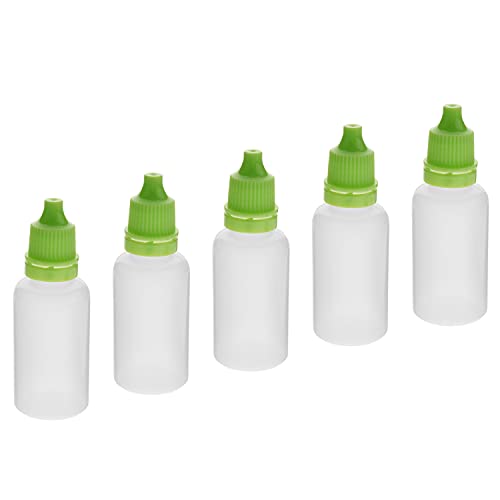 Othmro 10Pcs 0.7oz PE Plastic Bottles Lab Eye Dropper Bottles 20ml Squeezable Eye Liquid Dropper Bottles Small Mouth Drop Bottles Liquid Sample Seal Storage Bottles with Green Cap for Travel Kitchen
