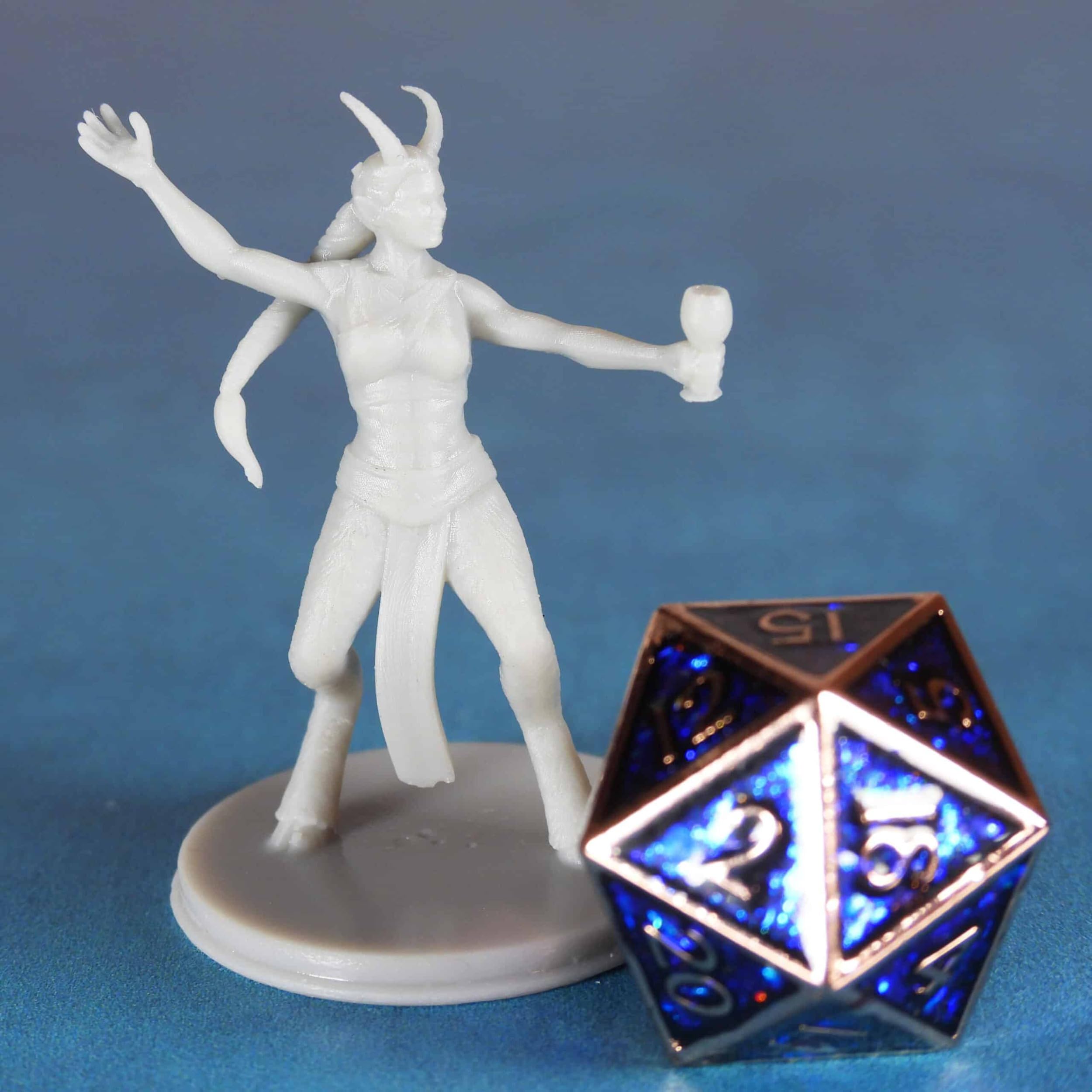 3D Printed Miniature: Satyr Female Bard by mz4250