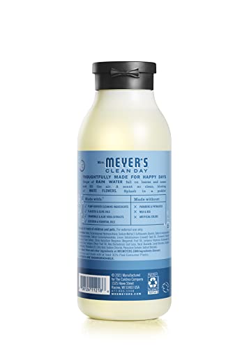 Mrs. Meyer's Moisturizing Body Wash for Women and Men, Biodegradable Shower Gel Formula Made with Essential Oils, Rain Water, 16 oz Bottle, Pack of 3