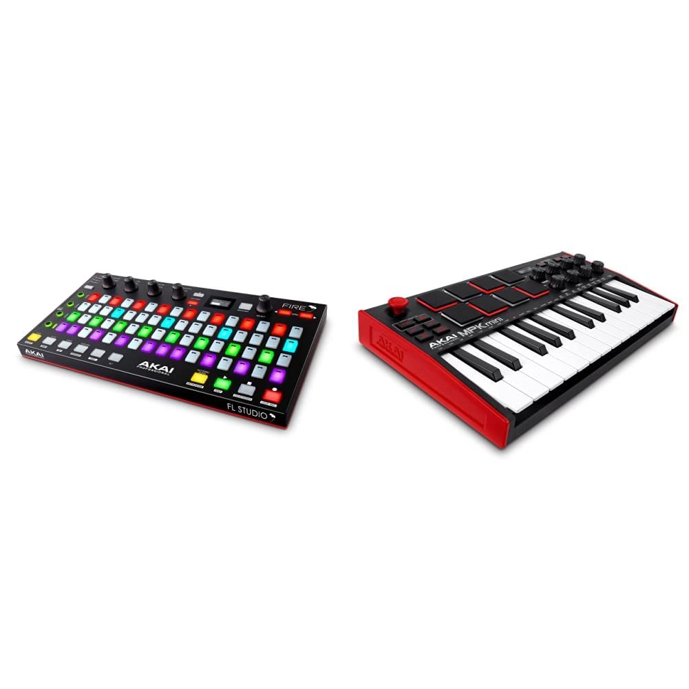 AKAI Professional Fire (Controller Only) + MPK Mini MK3 - USB MIDI Controllers for FL Studio