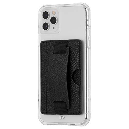 Case-Mate - Stick On Credit Card Wallet - Phone Holder - Loop Pockets - Ultra-Slim Card Holder - Finger Loop for Secure Hold - fit - Apple β iPhone β Samsung β Galaxy β Black