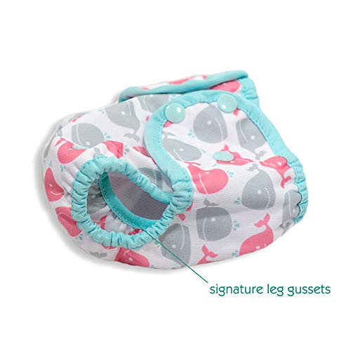 Thirsties Reusable Swim Diaper, Snap Closure, Palm Paradise Size One (6-18 lbs)