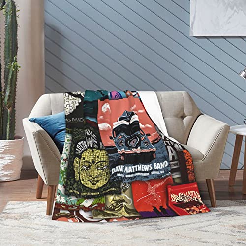 American Dave Rock Matthews Band Blanket Throw, Ultra-Soft Fleece Flannel Blanket Lightweight Throw Blankets for Couch Sofa Living Room for Kids Adults 50"X40"