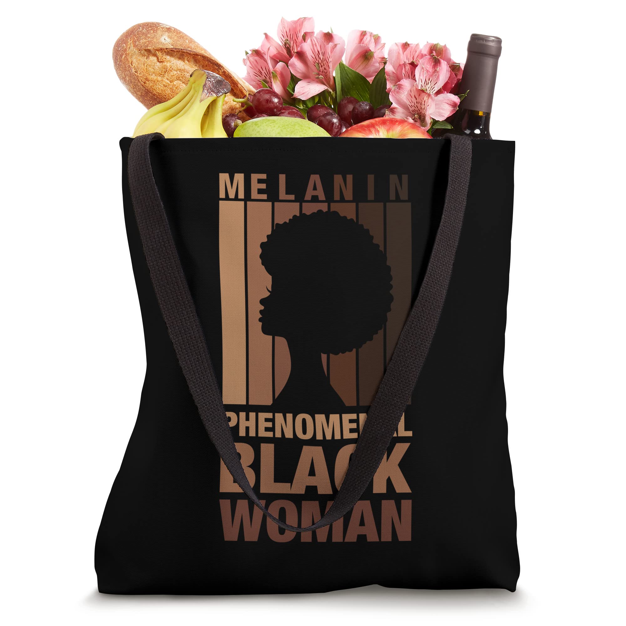 Black History Month, Phenomenal Melanin Black Woman Magic Tote Bag