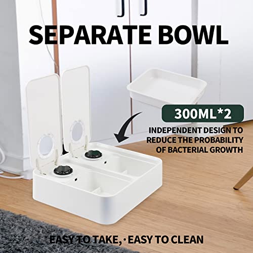 All for Paws Automatic Cat Feeder 2 Meal Dog Feeder, Dry and Wet Food Dispenser with 48-Hour Timer, Ice Pack Included, Dishwasher Safe