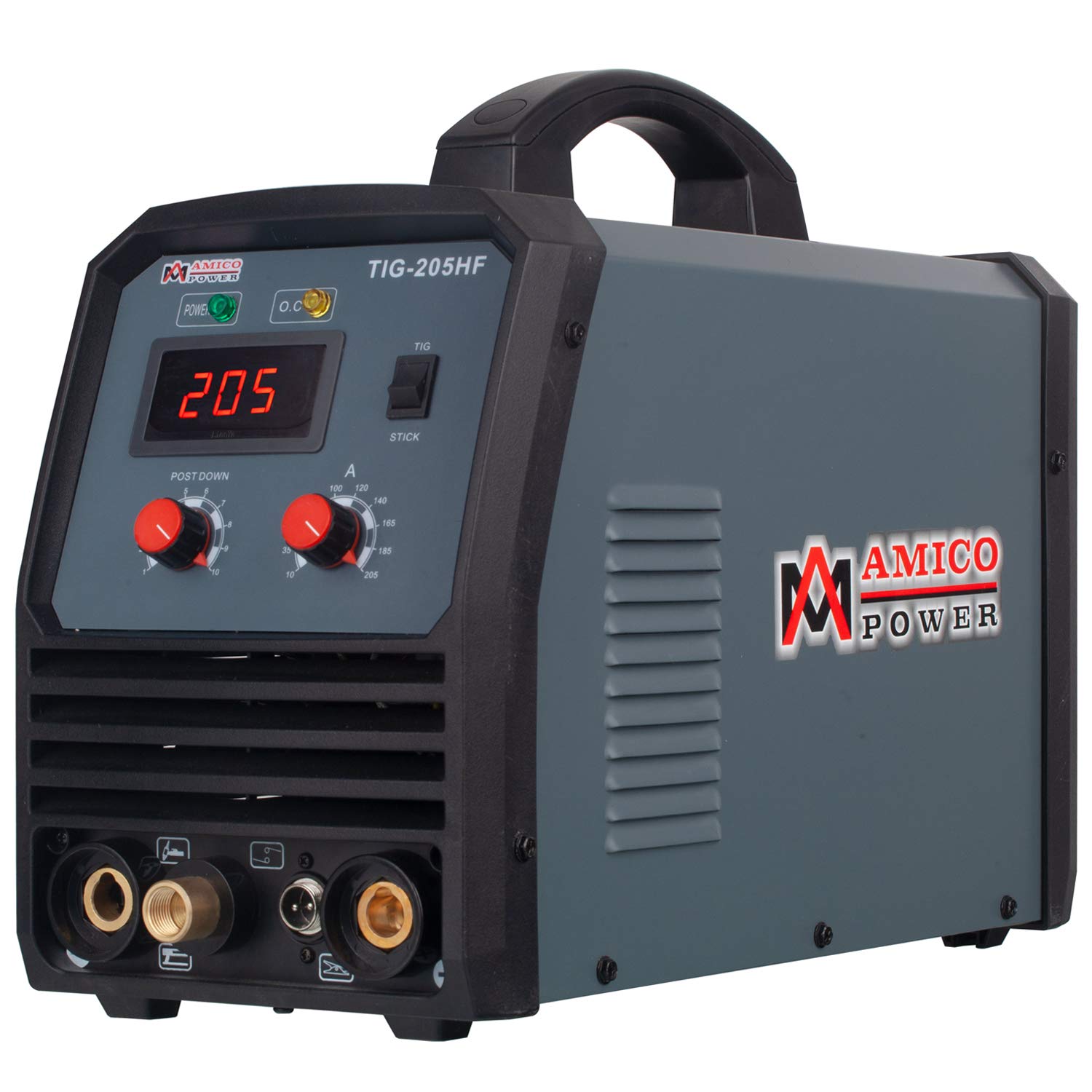 Amico TIG-205HF, 205 Amp TIG Torch Stick Arc DC Inverter Welder, High Frequency & High Voltage 100% Start, 95~260V Wide Voltage Welding Machine.