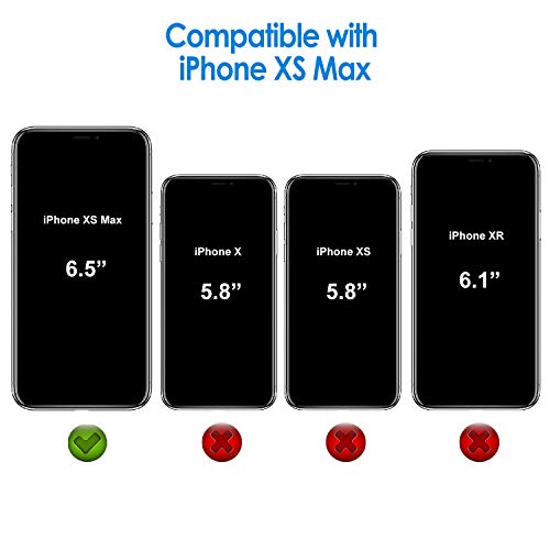 JETech Case for iPhone Xs Max 6.5-Inch, Non-Yellowing Shockproof Phone Bumper Cover, Anti-Scratch Clear Back (Clear)