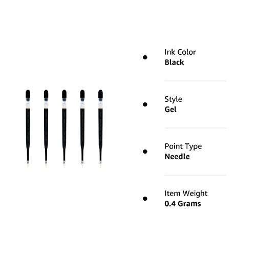 Ohto Flash Dry Gel Pen Refill 0.5mm Black (PG-105NP) - Pack of 5