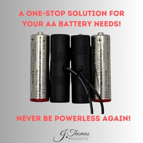 Convert Dual AA Devices to Electric Power | Rechargeable Backup | Uninterrupted Operation | Ideal for Dual AA Clocks and Devices | 1 NiMH Dual Battery Adapter 1.3V