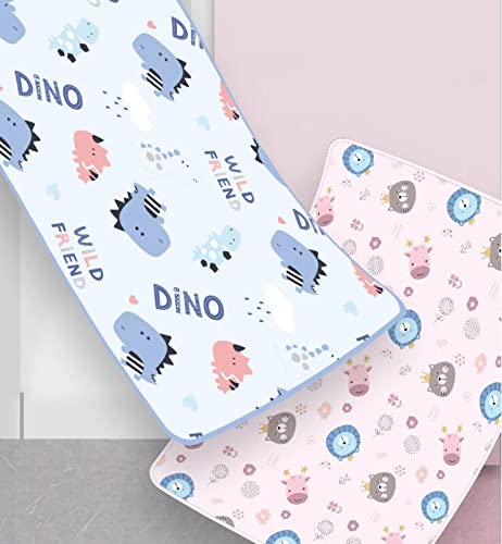 Baby Diaper Changing Pad Waterproof, BPA Free (Pink, Pack of 2), 72x88 cm, MH5040