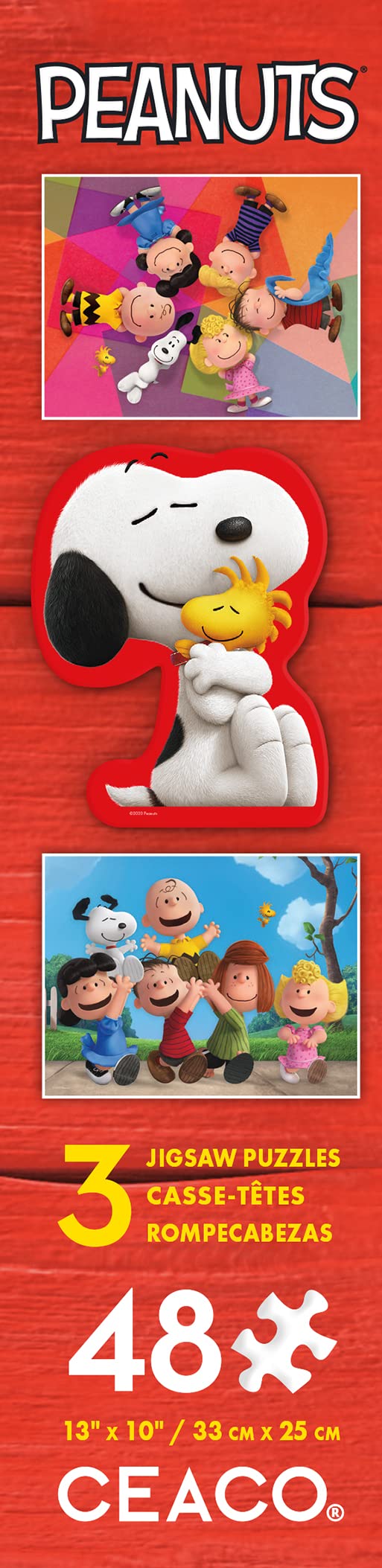 Ceaco - 3 in 1 Multipack - Peanuts - (3) 48 Piece Jigsaw Puzzles