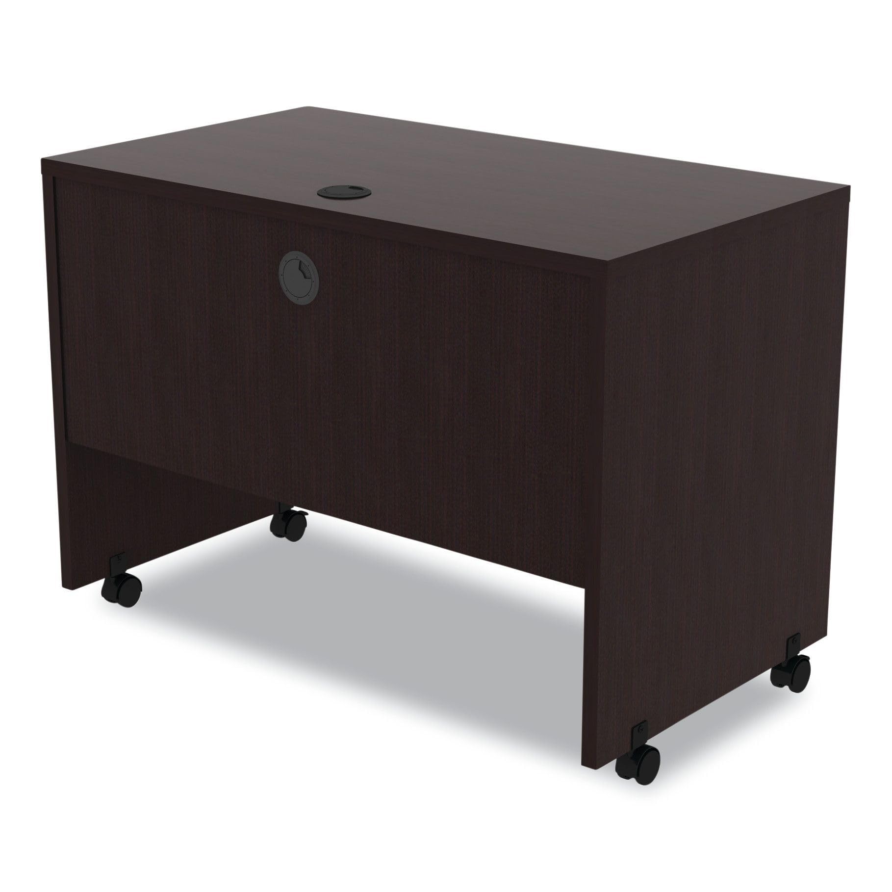 Alera ALEVA204224ES Valencia Series 41.38 in. x 23.63 in. x 30 in. Mobile Workstation Desk - Espresso